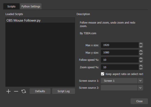 How to follow & zoom your mouse in OBS - TIBI4